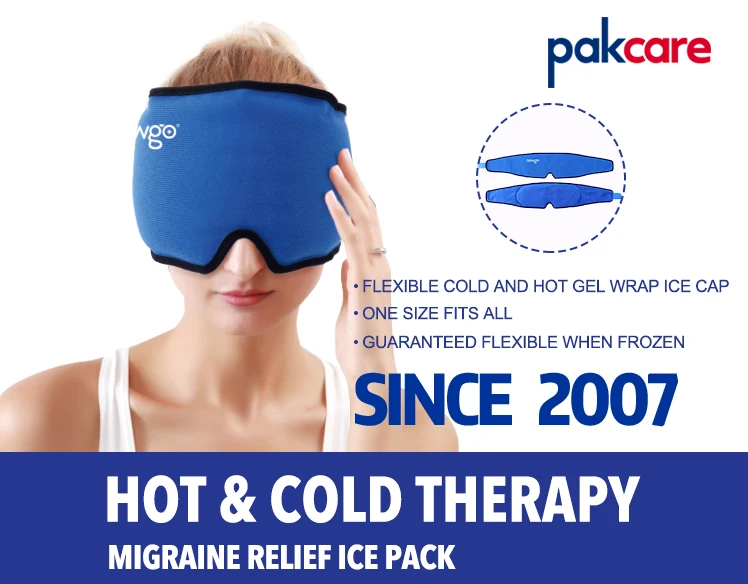 Reusable Ice Gel Pack Head Wrap For Headache And Migraine Relief Cap ...