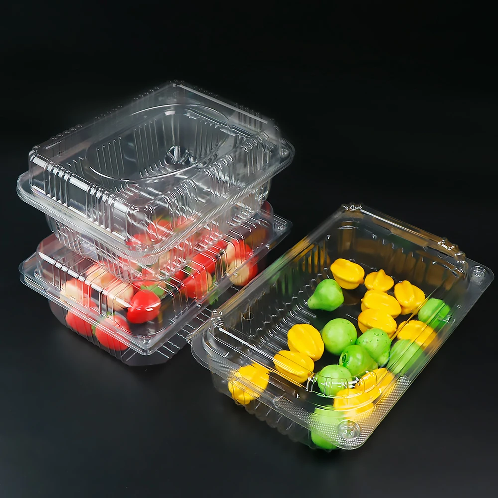 Clear Plastic Clamshell Fruit Packaging Box For Salad - Buy Plastic ...