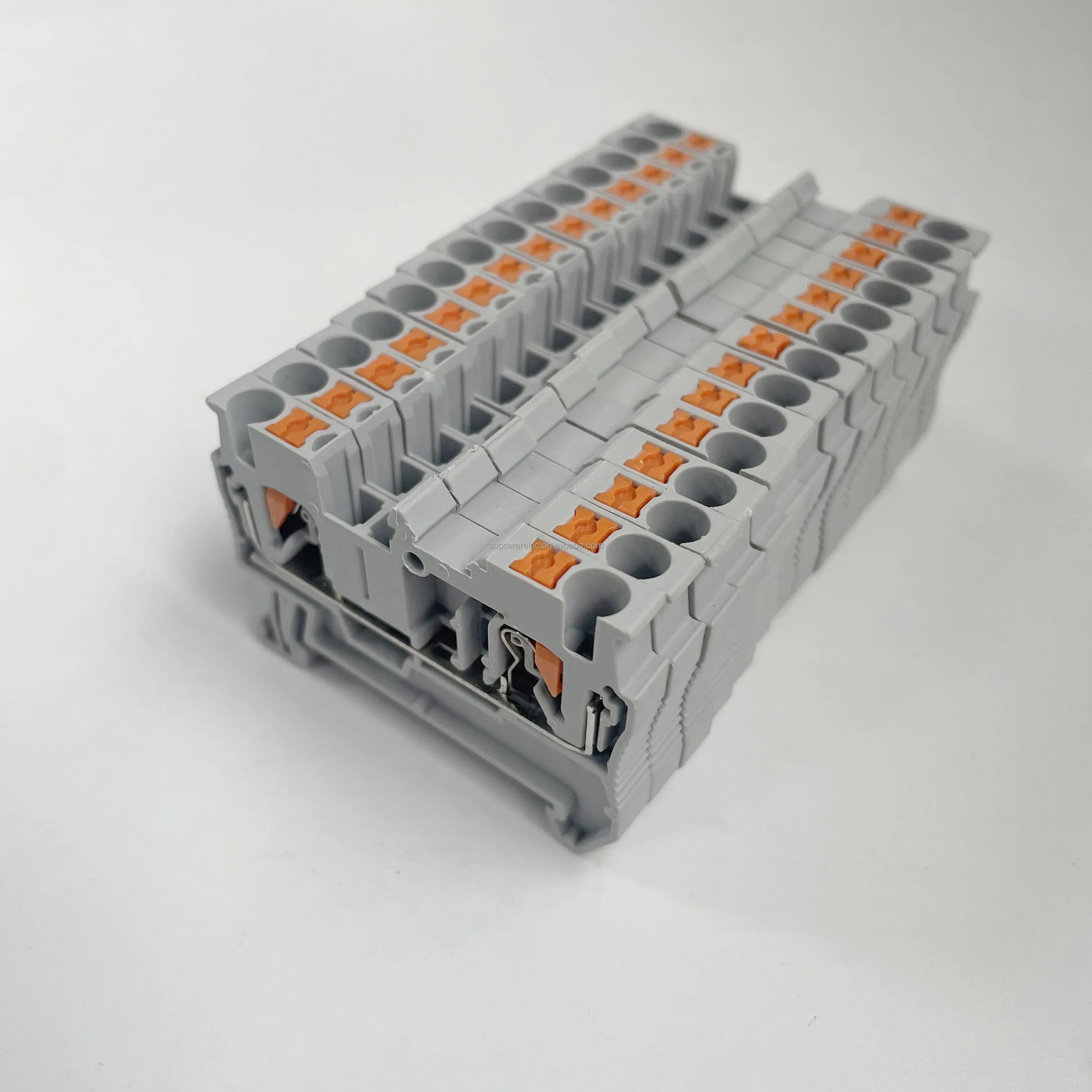 Din Rail Terminal Blocks PT-2.5 Push in Spring Screwles Electrical ...