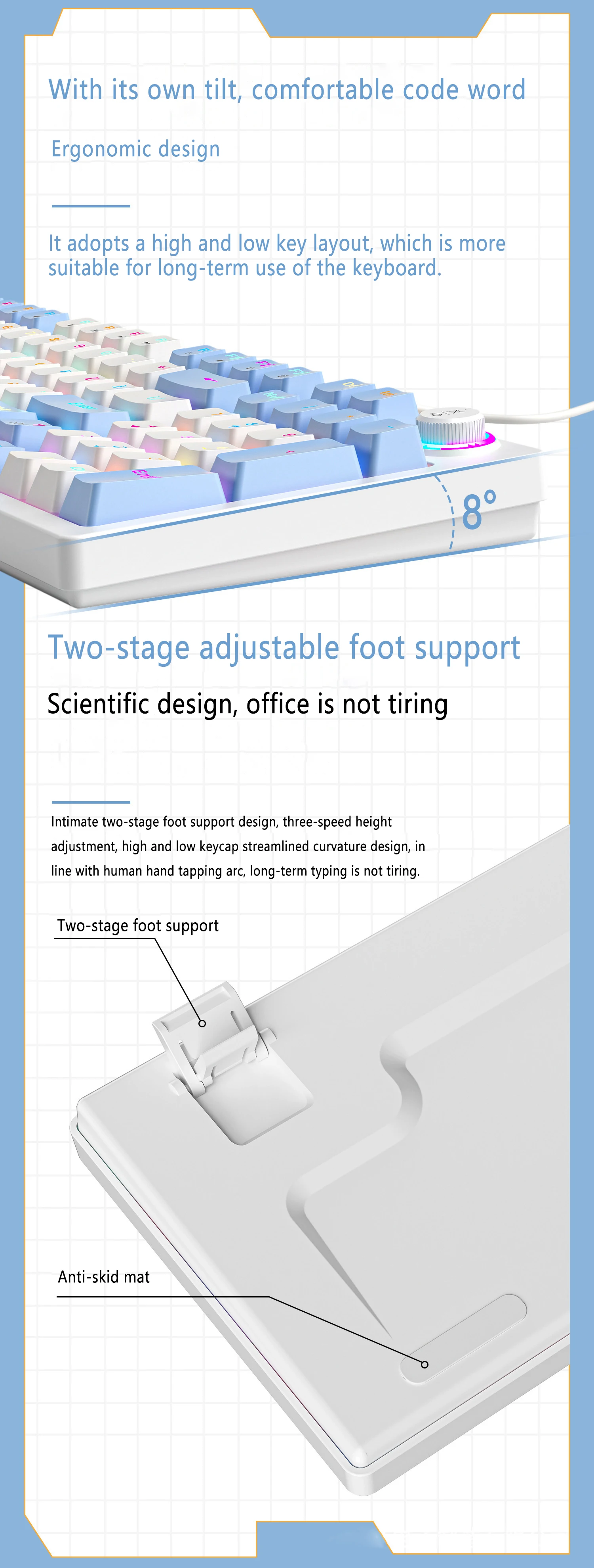 98 Keys Green Axis 75% Wired Gaming Keyboard For Esports Special ...