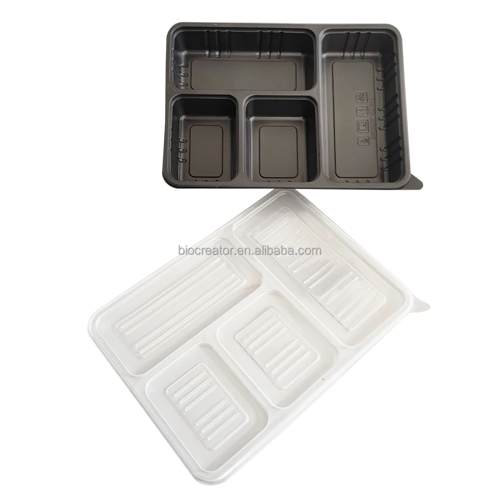 6 Compartment Microwavable Food Storage Convenience Restaurant to Go ...