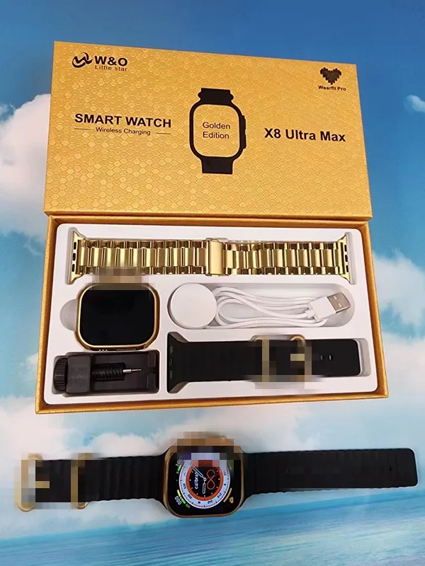 X8 Ultra Max 2.02inch Large Screen 49mm Golden Edition Support Compass ...