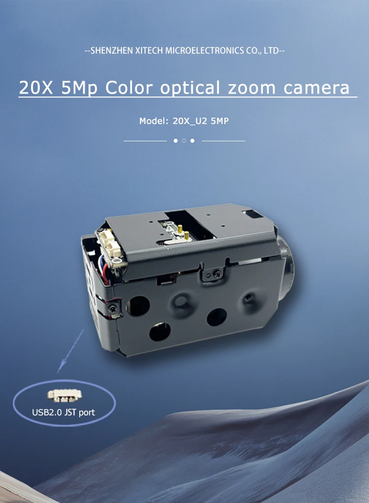 5mp 30fps 20x Optical Zoom Color Camera Module Usb2.0 Port For Video ...