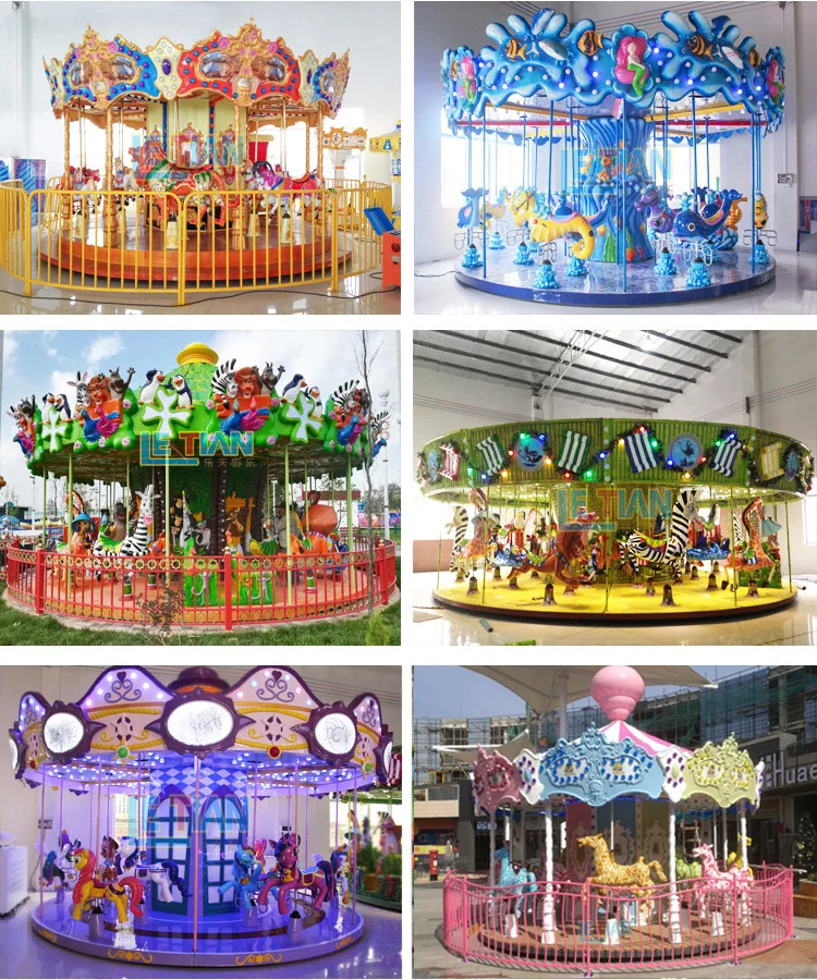 Fun Park Mini Carousel Rides - Enjoyable Indoor Attractions