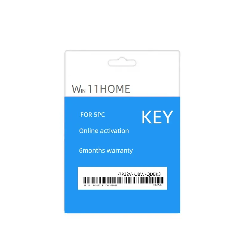 Genuine win11 home Retail License Key Online Activation Sliver Label ...