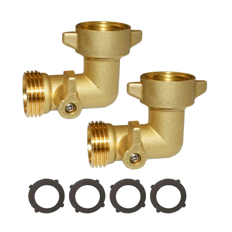 Garden Hose Elbow Connector,90 Degree Brass Garden Hose Elbow Adapter ...