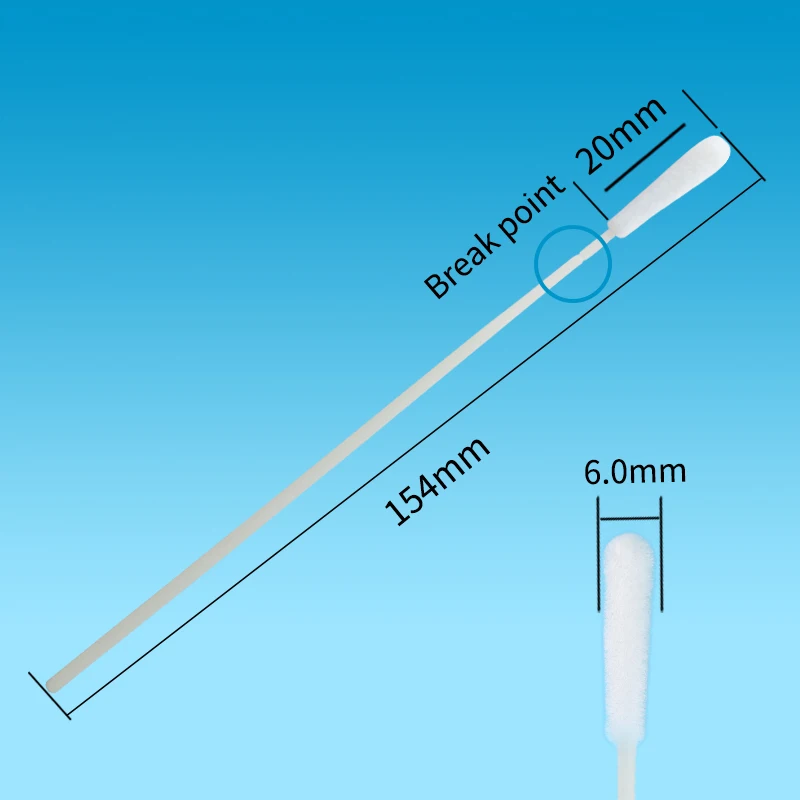 Laboratory Sample Collection Throat Test Buccal Flocked Oral Swabsticks ...