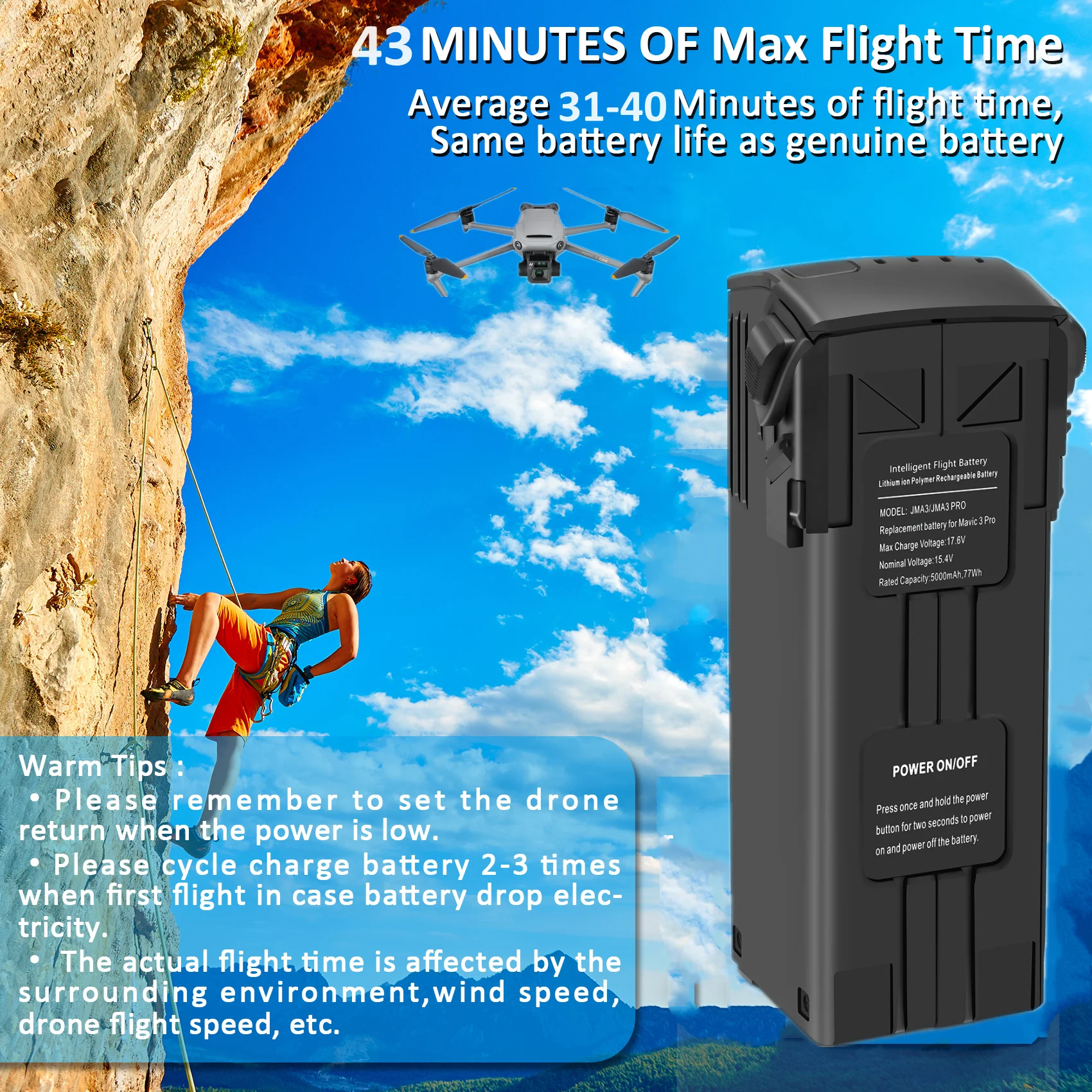 Drone Long Lithium Ion Solid State Battery Kit (3pcs) Batteries Life ...
