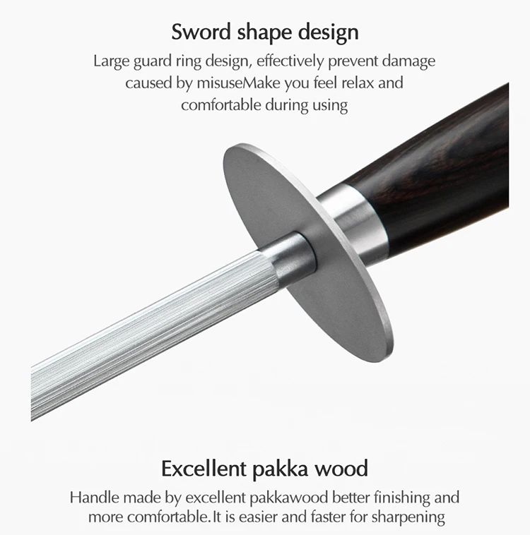 XINZUO Honing Steel Sharpener Rod - Eco-Friendly Kitchen Tool