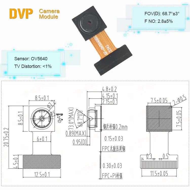 5MP OV5640 Camera Module for Vein Finder - Raspberry Pi