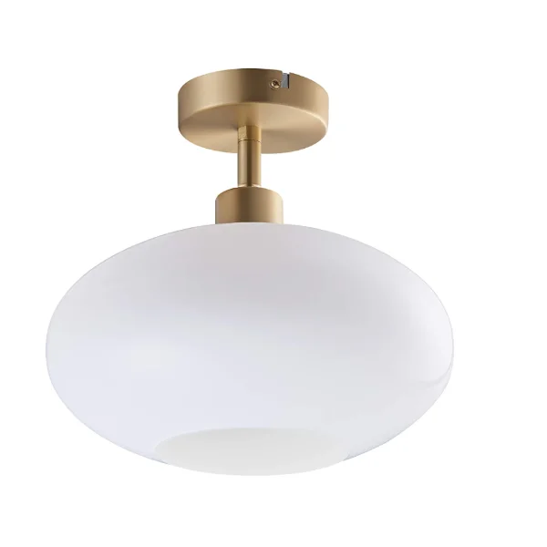 Opal White Glass Lamp Shade Flush Mount Light For Dining Room Bedroom ...