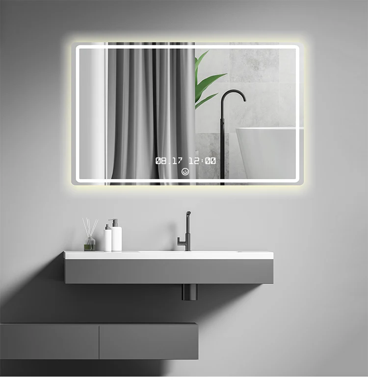Large Rectangular Anti Fog Smart LED Mirror for Bathroom