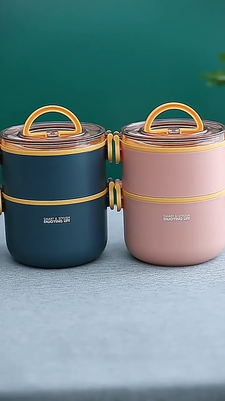 Eco Friendly Lunch Box Round Shape Bento Box Food Containers Microwave ...