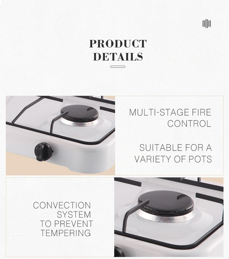 Tyler Portable Gas Cooker - 2 Burners Butane Stove