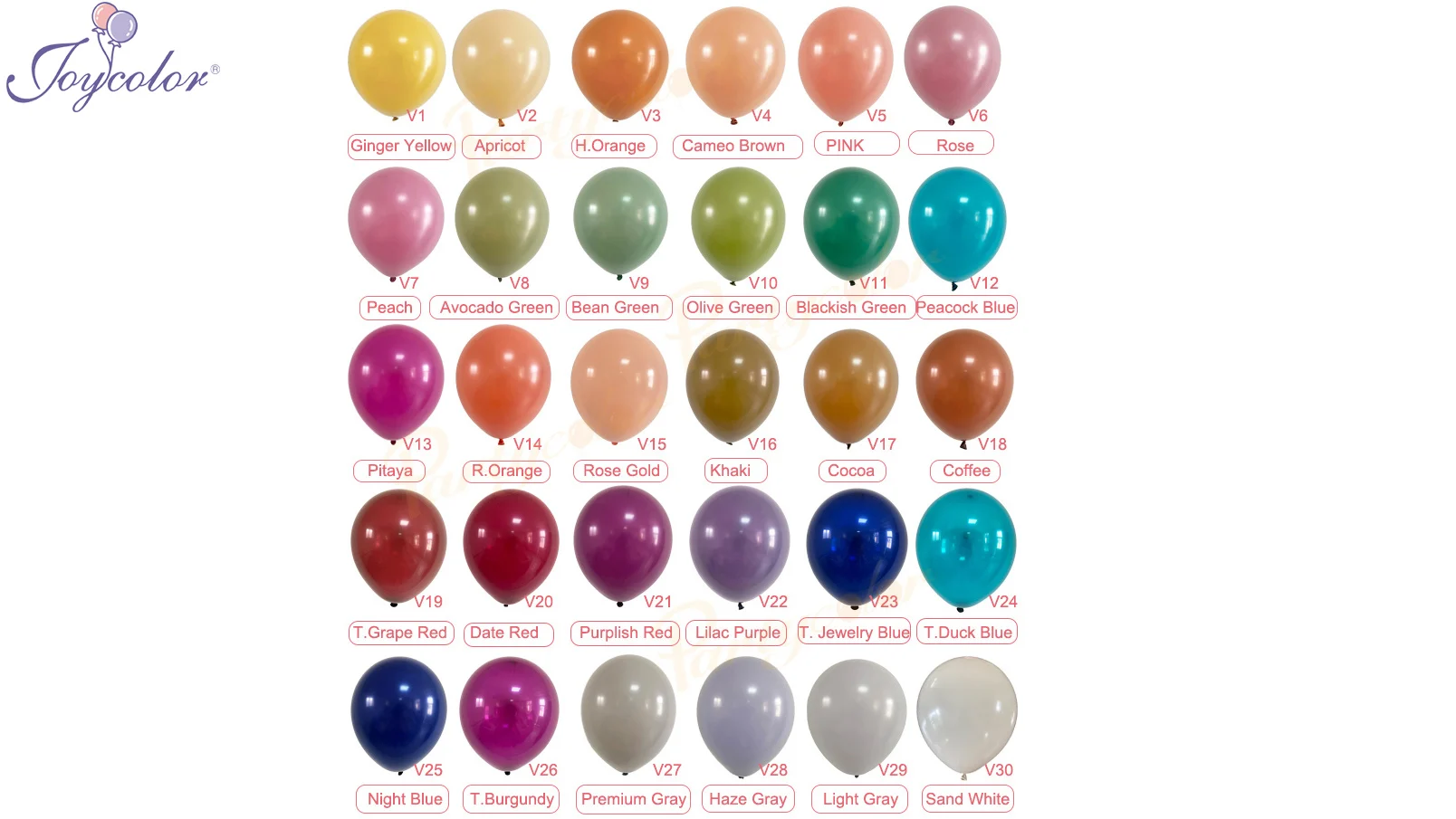 Wholesale Party Decoration Matte Pearl Retro Color Ballon Helium ...