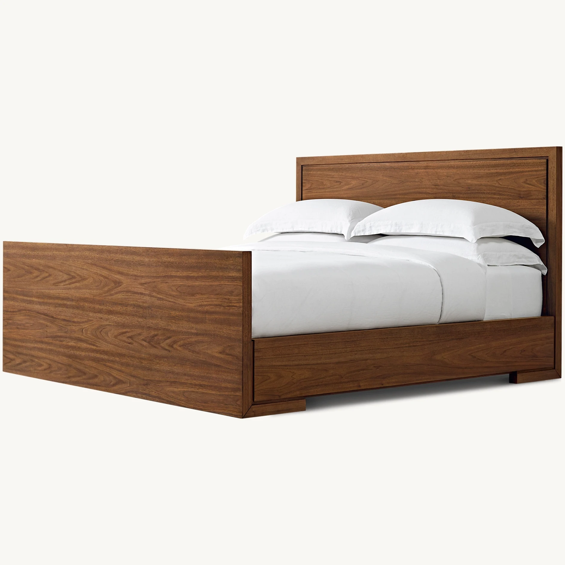 Contemporary Luxury Bedroom Furnitures High End Walnut Frame Simple ...