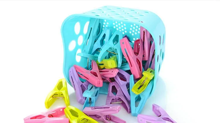30pcs Plastic Clothes Pegs Laundry Clothespin Clothes Pins Storage ...