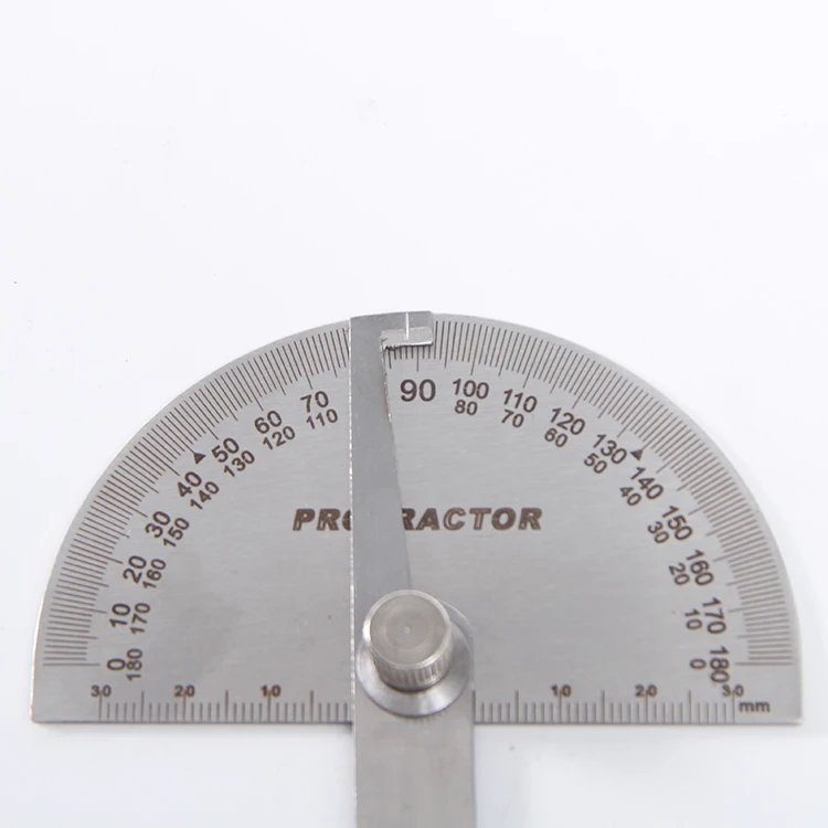 Stainless Steel Protractor Teaching Measuring Tool 180 Degree Angle ...