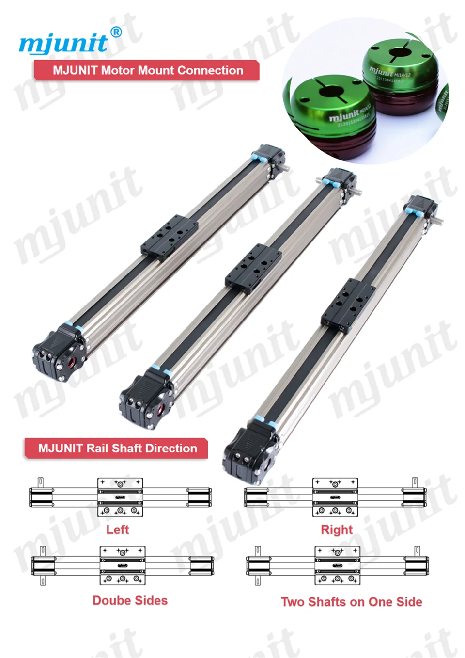Mjunit MJ30X Belt-Driven Stepper Motor Linear Unit - 1.5 Year Warranty