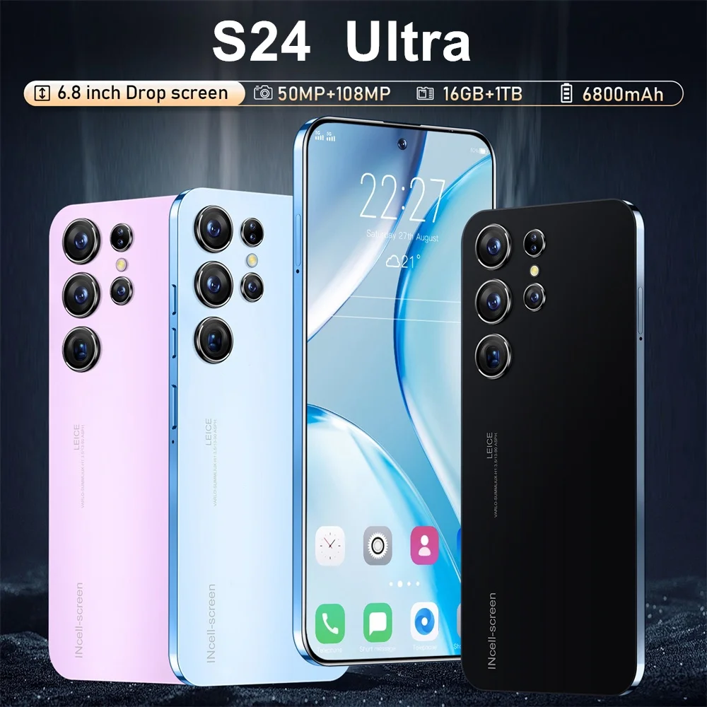 Atl-s24 Ultra 5g 16+1tb Memory 7.3 Hd Inch Android13 Dual Sim Dimensity ...