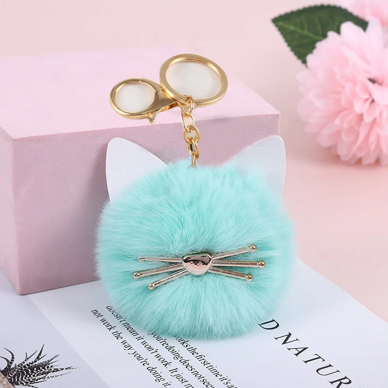 Cute Cat Plush Keychain Plush Doll Bag Charm Car Keychain Bag Charm ...