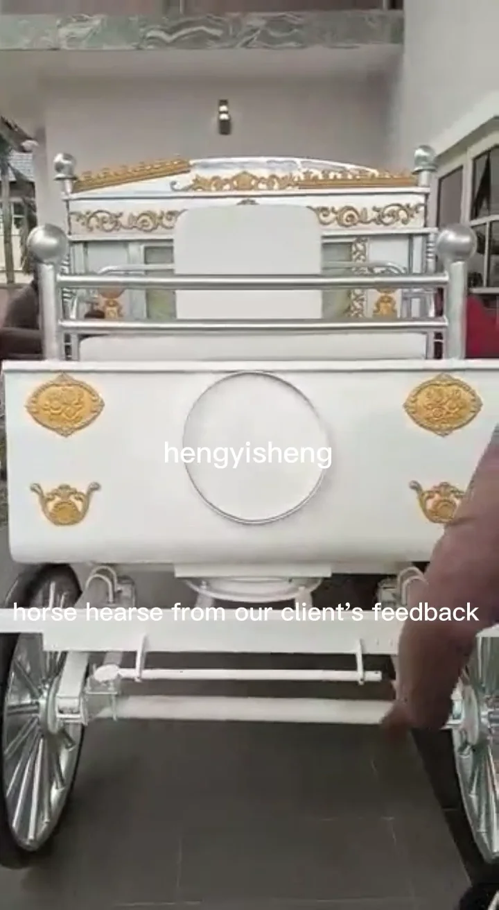 Funeral Horse Hearse /coffin Horse Carriage/white Casket Chariot - Buy ...