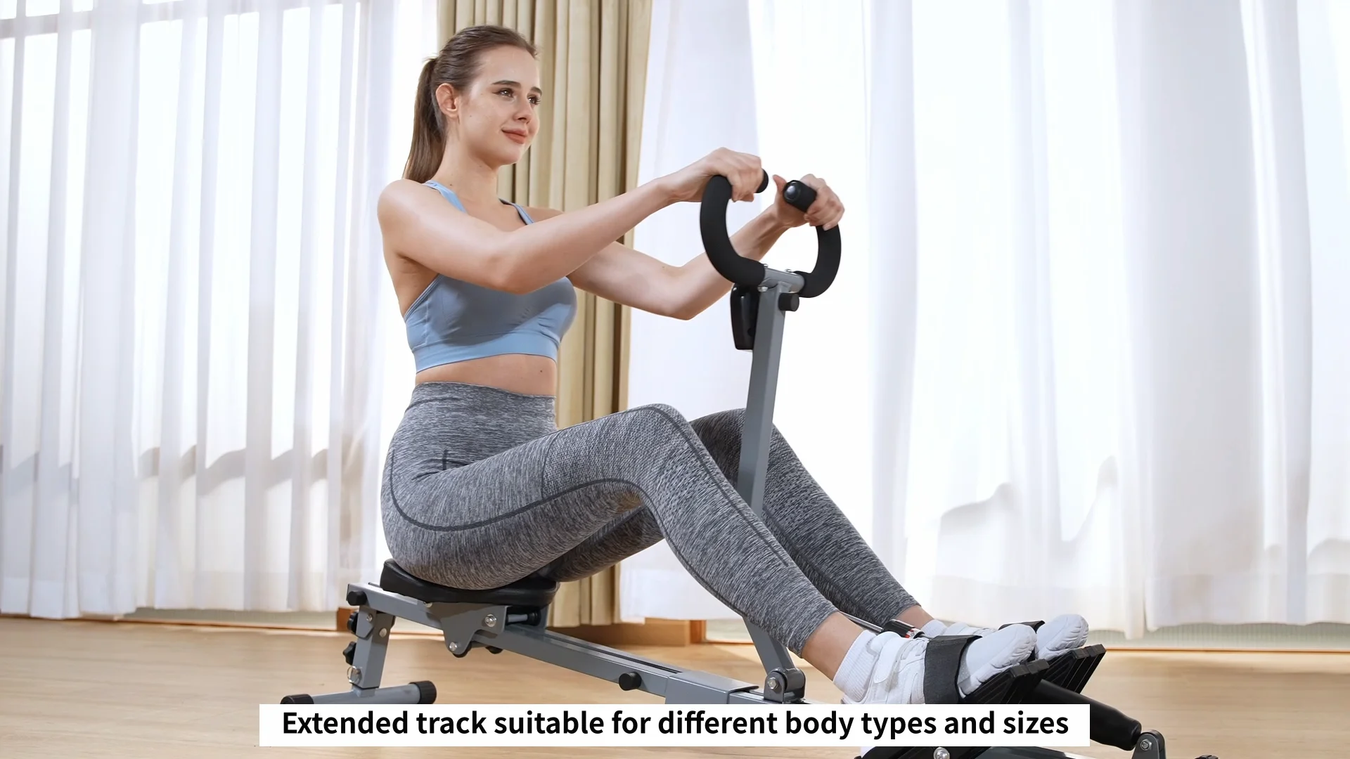 Bncompany Home Foldable Rowing Machine With Digital Indicator Water ...