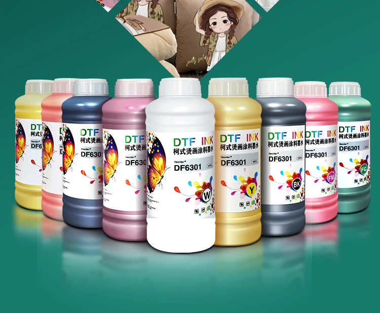 Dtf Ink 9 Colors Cmyk Textile Pigment Dtf Ink Set Color Universal Dye Watermark Digital Printing ...
