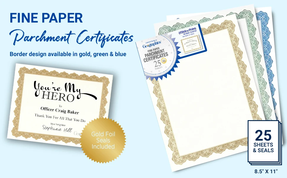 Top Quality Gold Foil Certificate Paper for Printing