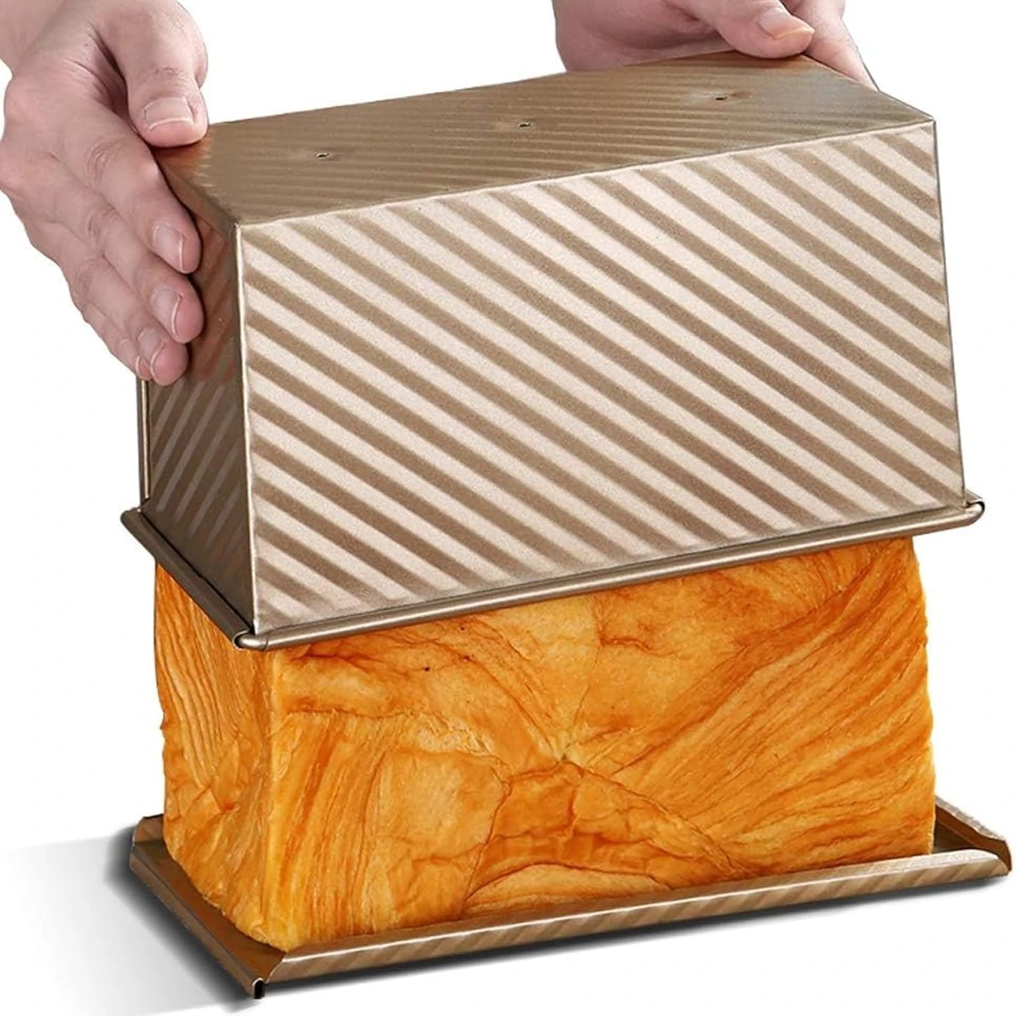 Gold Corrugated Toast Baking Oven Bread Non-Stick Bakeware