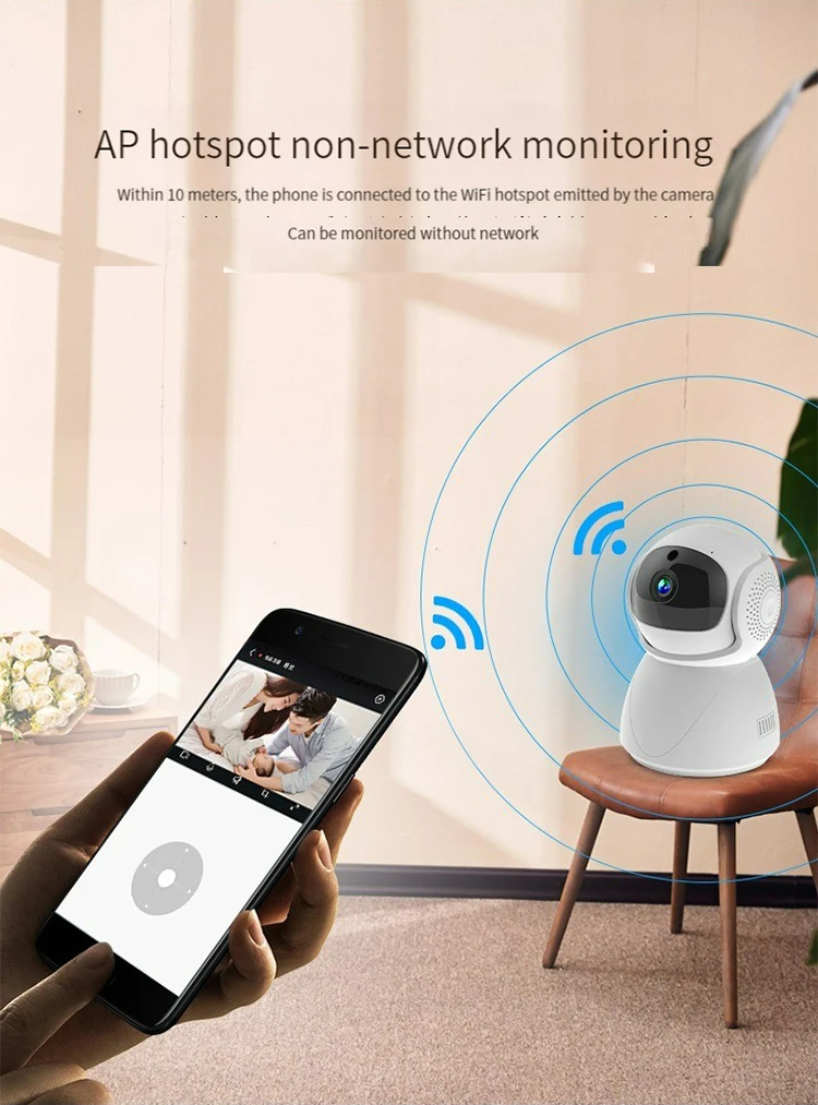 Night Vision Sound Motion Detection Two-way Audio Smart Baby Monitor ...