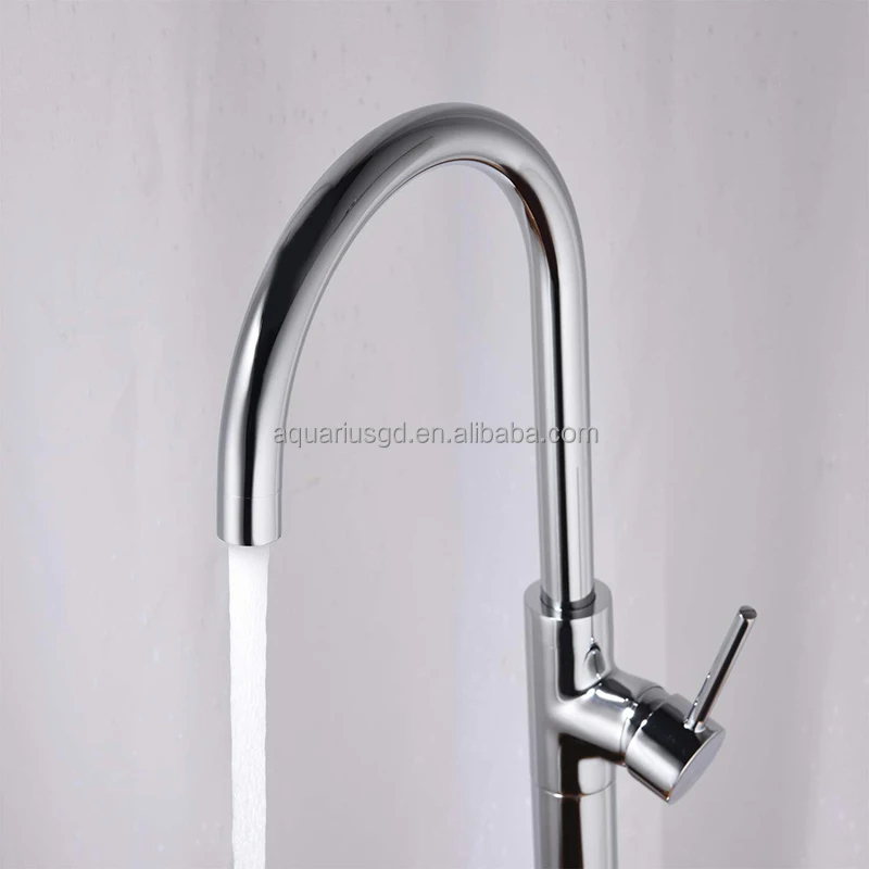 Modern Style Single-Hole Floor Stand Basin Tap Brass Faucet with ...