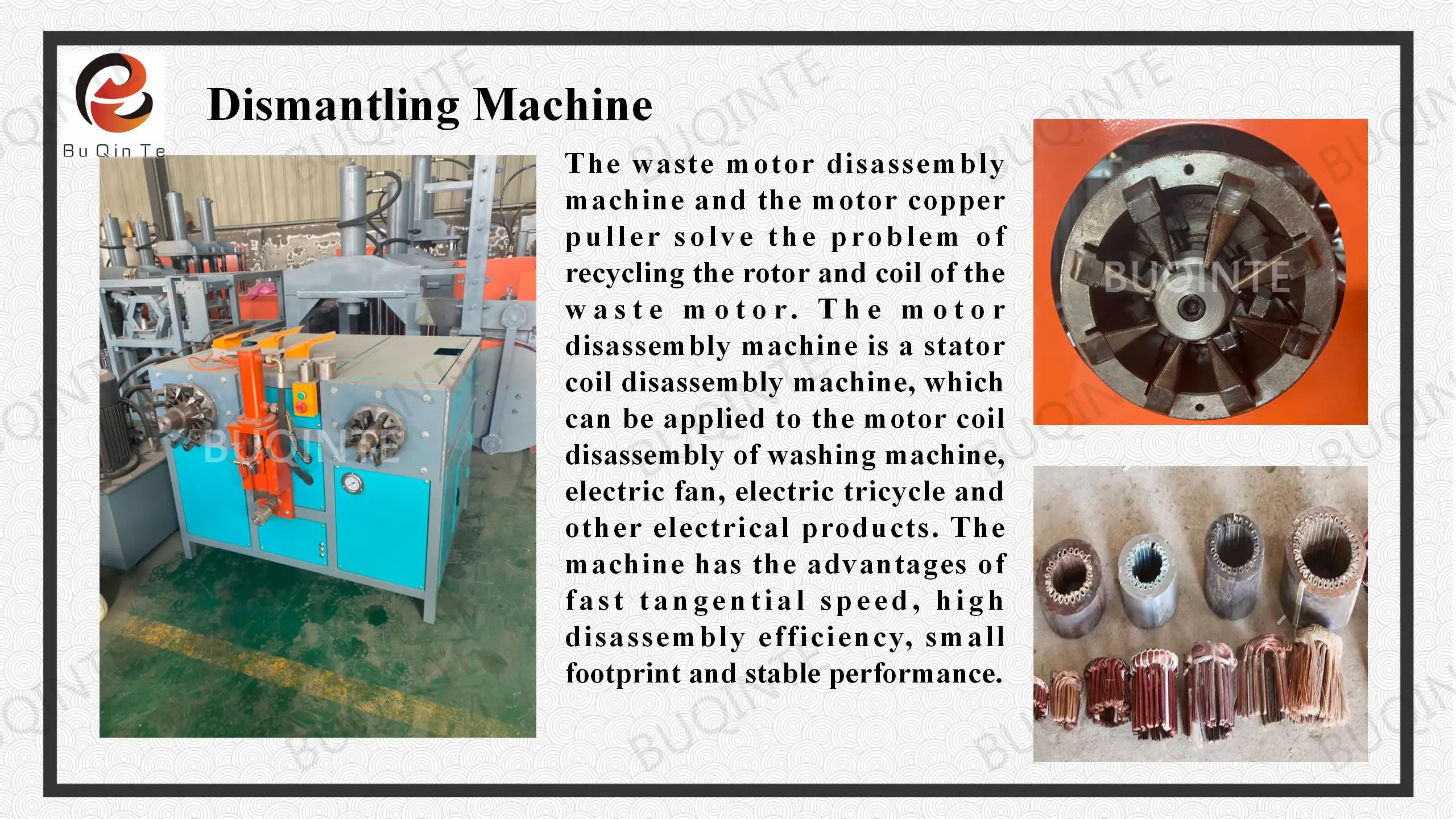 Electric Engine Scrap Machine Motor Wrecking Machine New Tech Motor ...