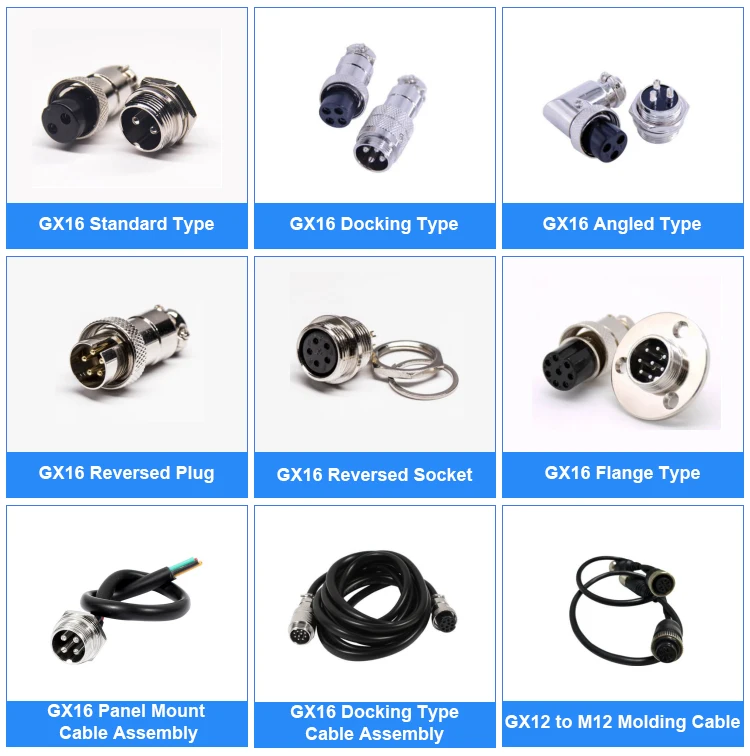 GX48 GX Connectors - Reliable Waterproof Metal Aviation Panel Mounts