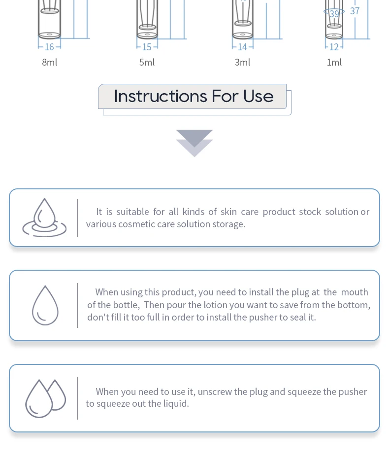 Transparent Rocket Type Containers Tube Refillable Eye Cream Packing ...