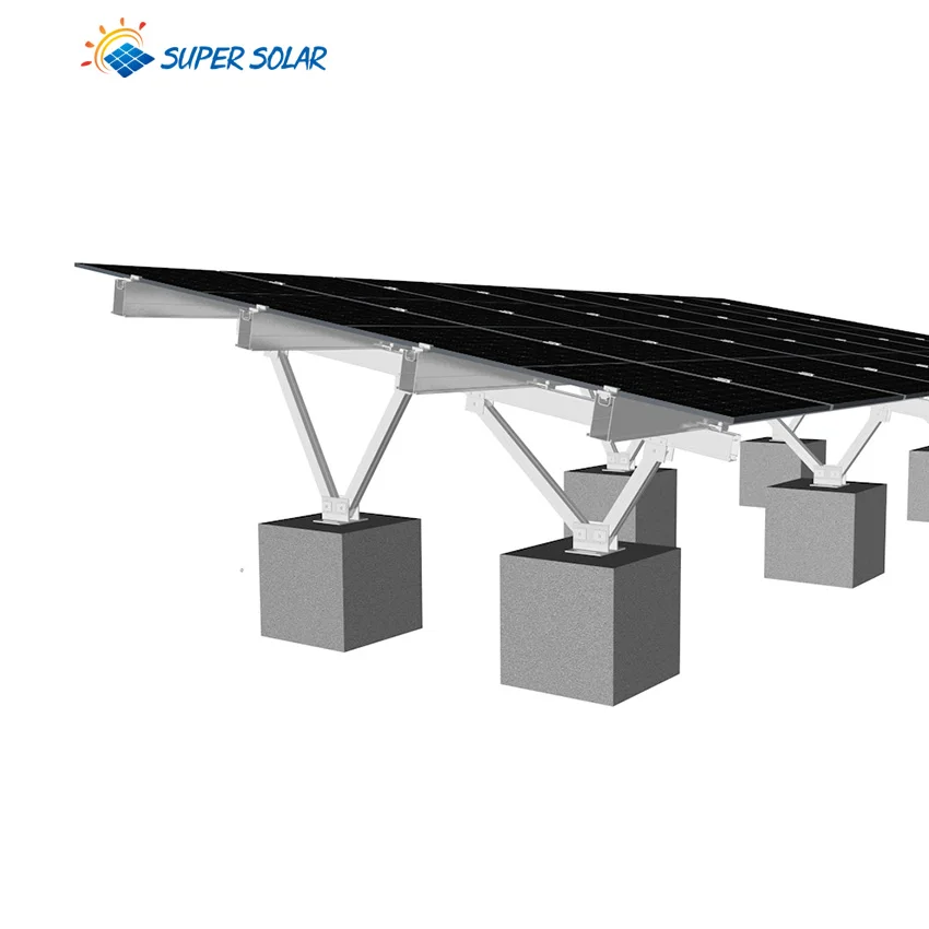 Concrete Ground Mount Solar Rack Solar Panel Yard Mount Solar Kit For ...