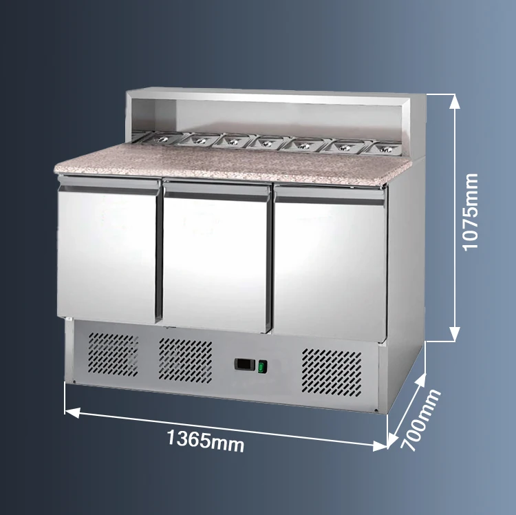 Small Counter Work Subway Sandwich Refrigerated Refrigerator Pizza ...