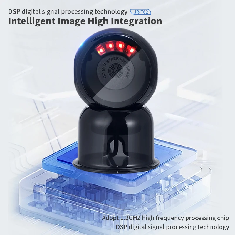 Jr Oem Desktop Corded Qr Code Scanner Reader Barcode Scanner 2d Omni ...