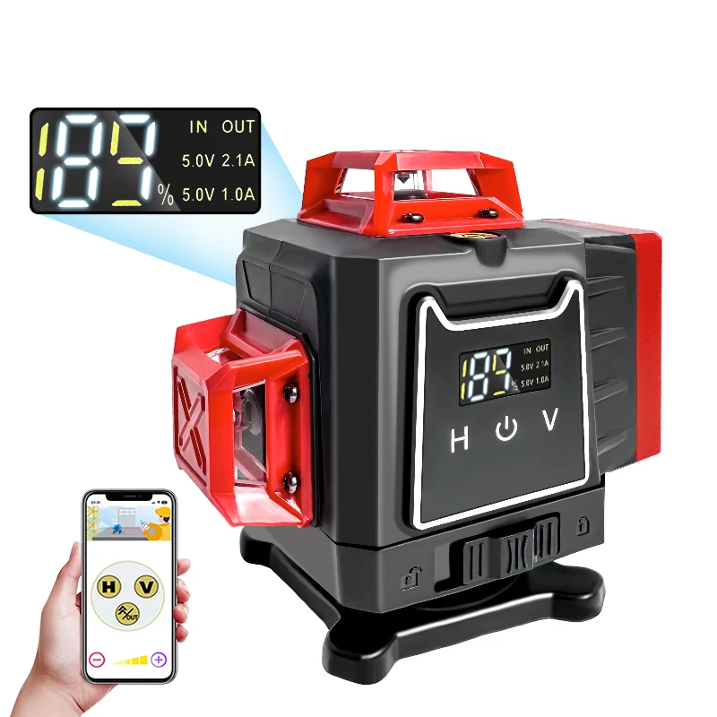 Factory Self-leveling 4d 16 Lines Laser Level 360 Nivel Laser Horizontal & Vertical Cross Line ...