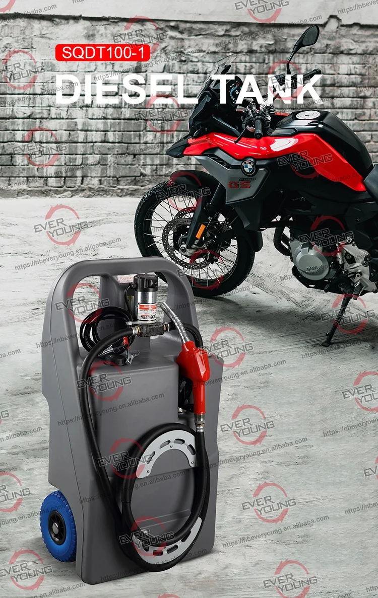 Mobile Refueling - 40l/min 100L Diesel Tank with Wheels