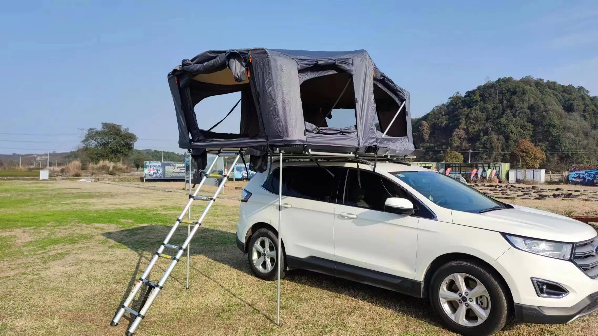 4x4 Overland Pickup Folding Camper Roof Top Tent Outdoor Aluminum Hard ...