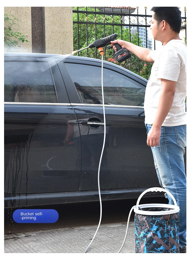 Portable Powerful High Pressure 24v Lithium Cordless Wireless Car Wash ...
