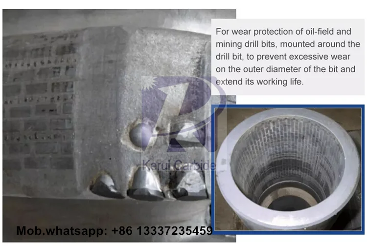 HF3000 Tungsten Carbide Tiles for Stabilizer Hardfacing Wear Parts