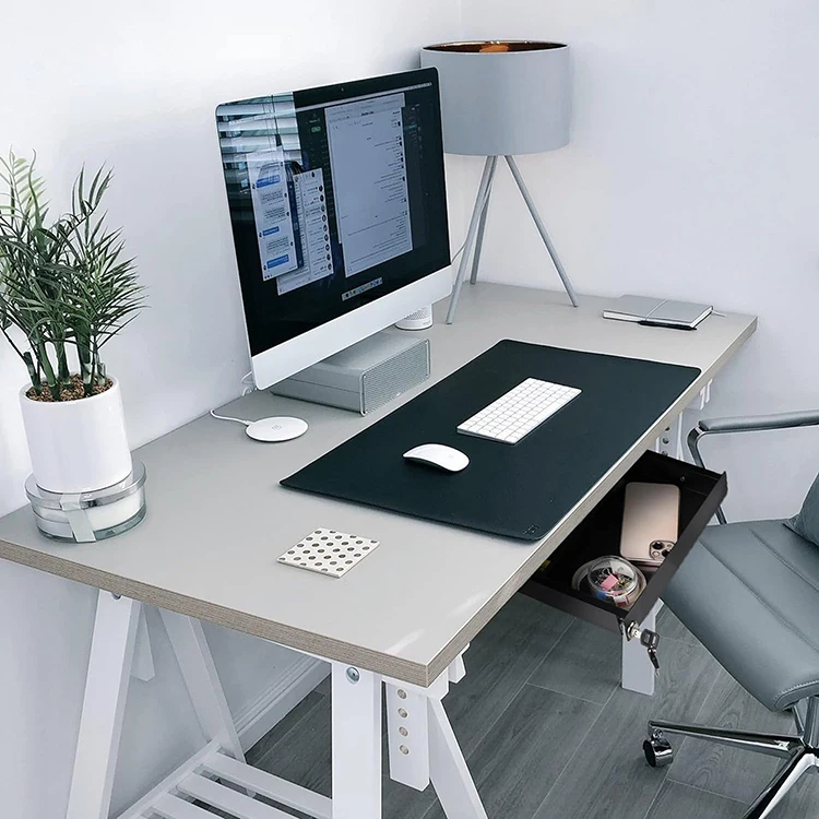 Jh-mech Sliding Pull-Out Dual Level Drawer Set for Office Desk