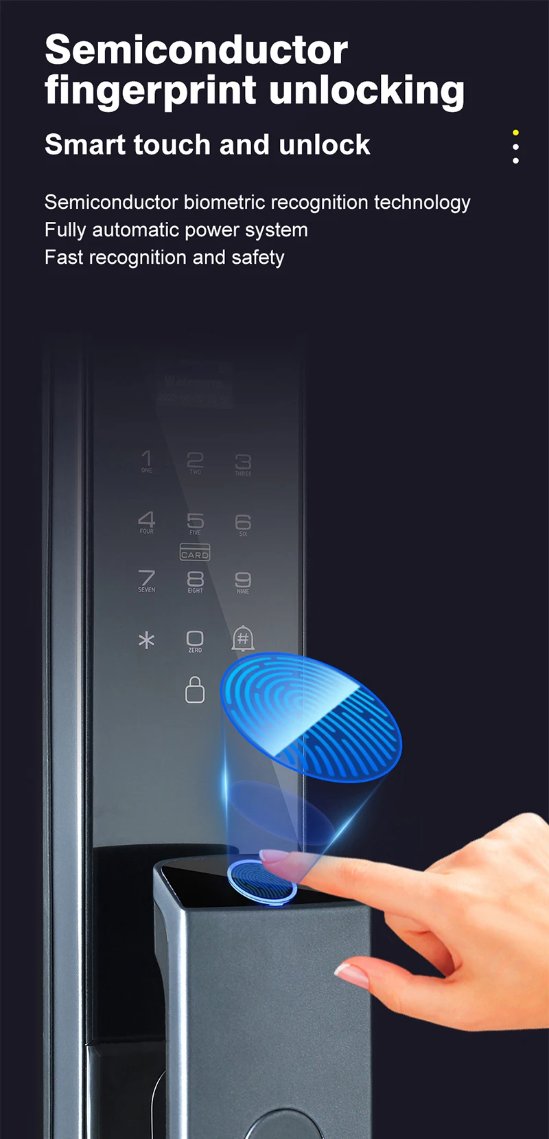 Korea Digital Door Lock Fingerprint Electric Tuya 3D Face Recognition ...