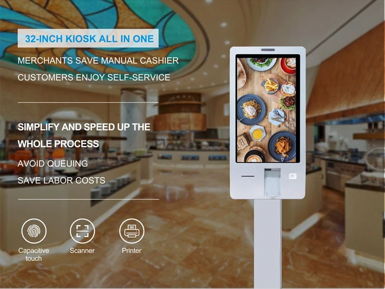32 Inch Touch Screen Payment Ordering All-in-one Pos Terminal Machine ...