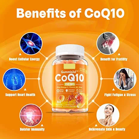 Oem Coq10 Gummies Coenzyme Q10 Ubiquinone Chews Candy Supports Heart Health,Boost Cellular ...