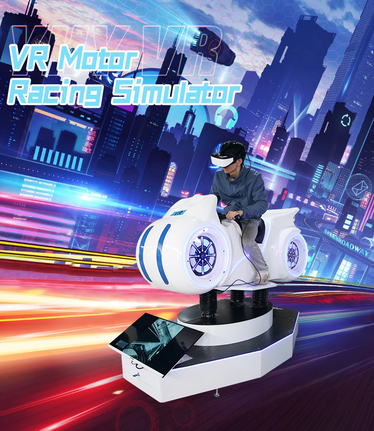 Shopping Mall Popular 32inche Screen 3dof Motion Motorcycle Simulator 9d Virtual Vr Motorbike ...