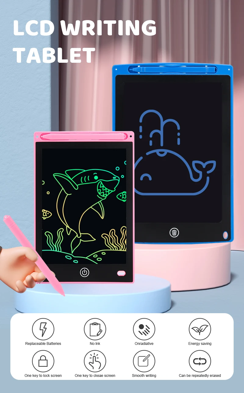 Zhorya LCD Writing Tablets - Digital Doodle Pads for Kids