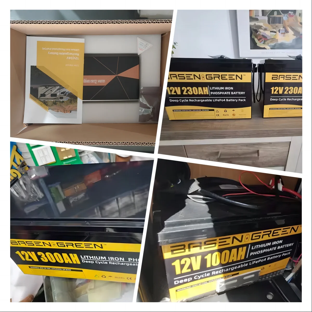 Basen Green EU Stock 12V Lifepo4 Battery: 100Ah, 200Ah, 300Ah Deep ...